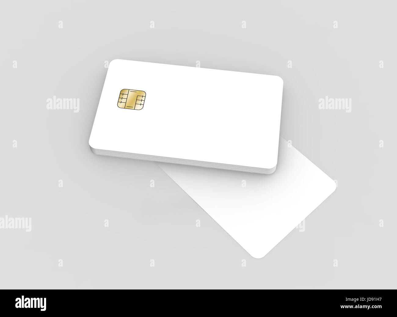 blank chip cards for design uses, isolated light gray background, 3d ...