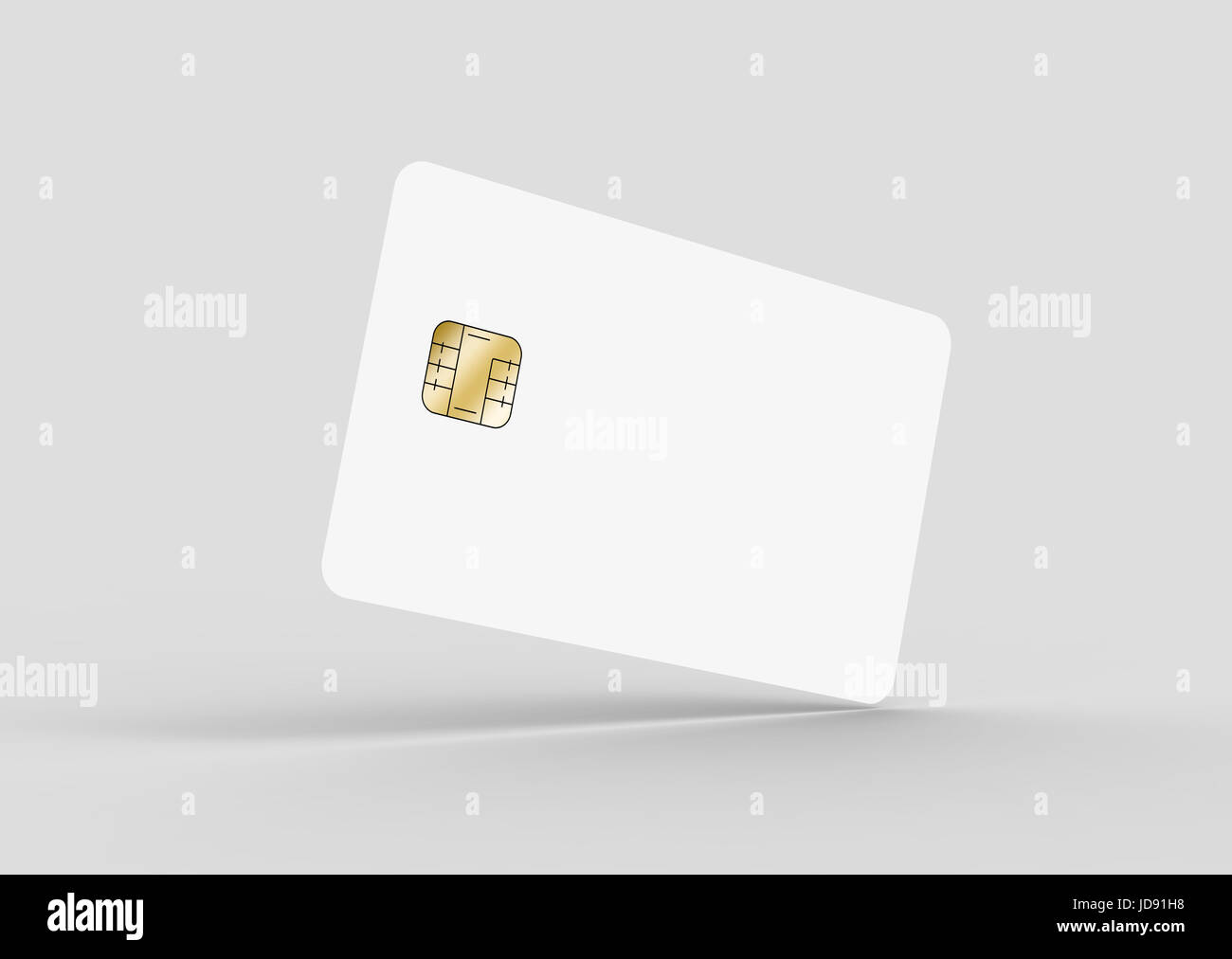 tilt blank chip card for design uses, isolated light gray background ...