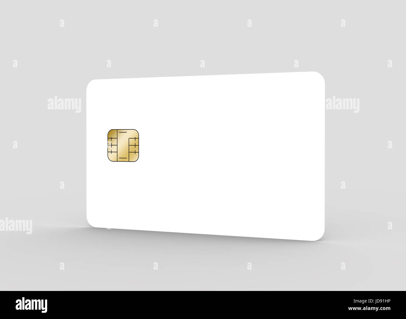 blank chip card for design uses, isolated light gray background, 3d ...
