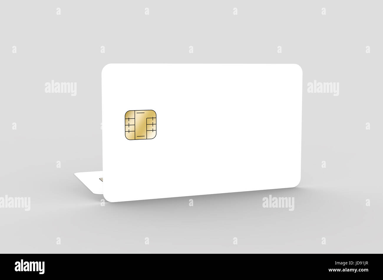 two blank chip cards, can be used as design elements, isolated light ...