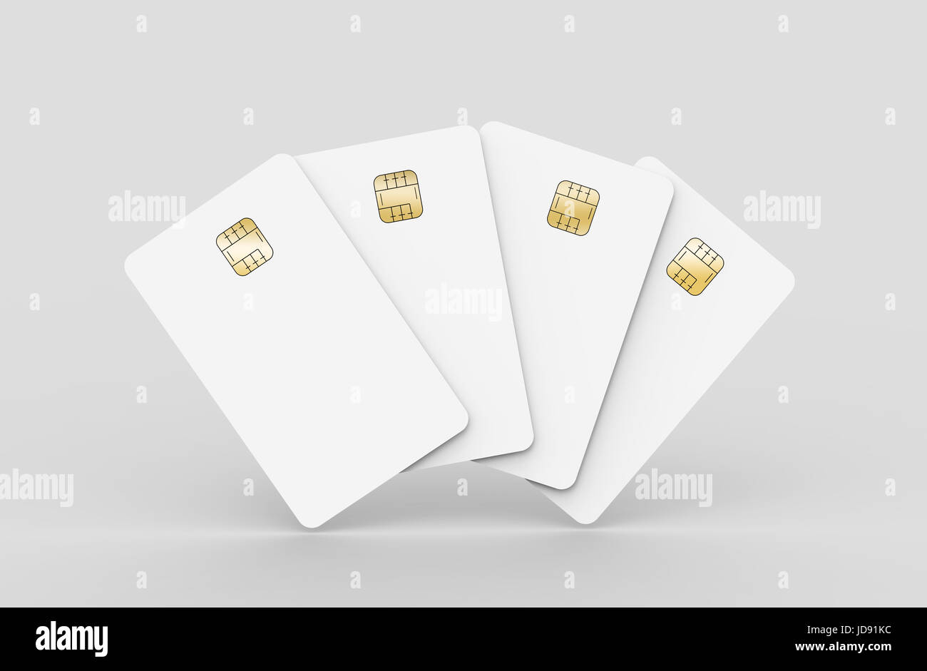 blank chip cards for design uses, isolated light gray background, 3d ...
