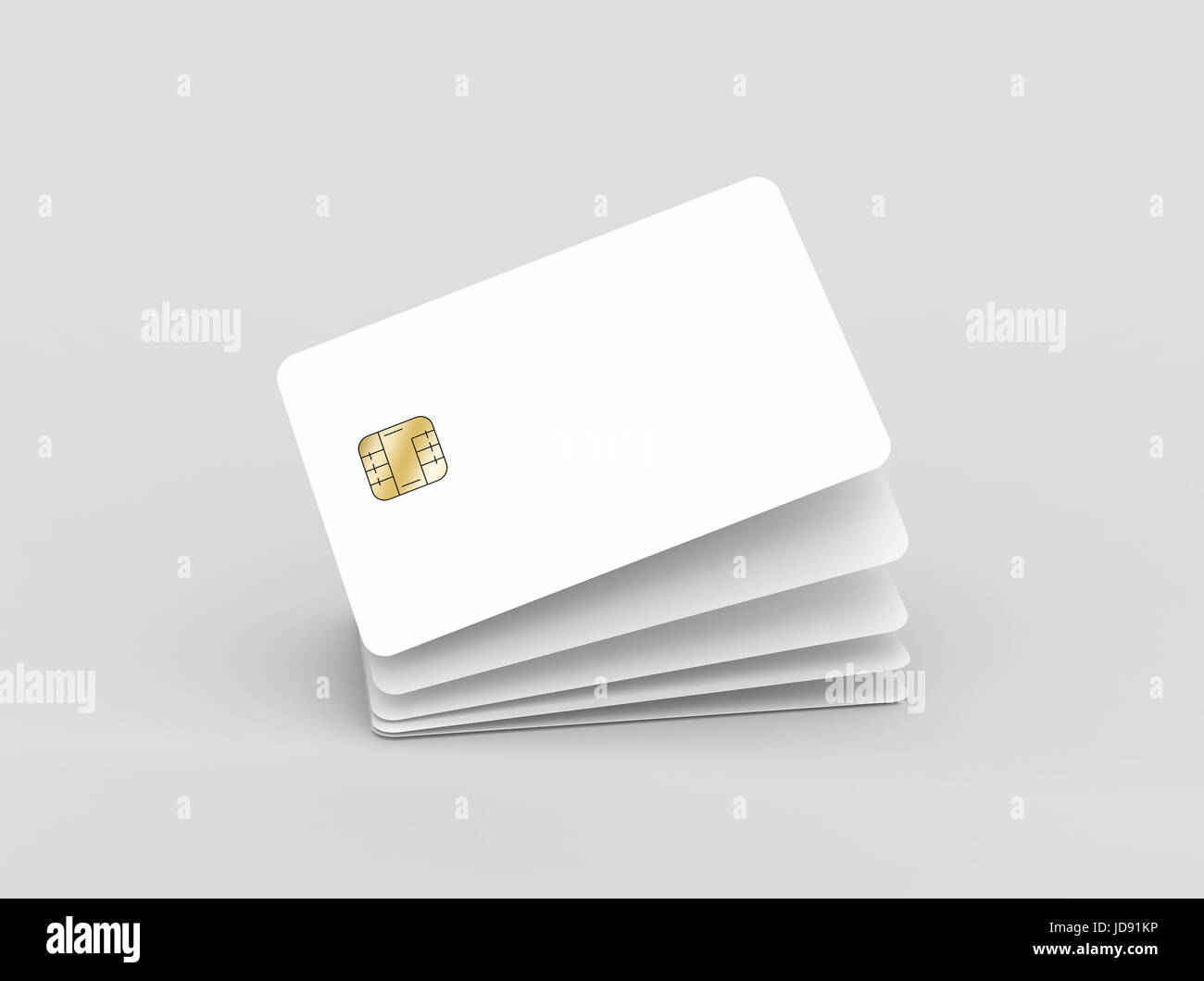 blank chip cards for design uses, isolated light gray background, 3d ...