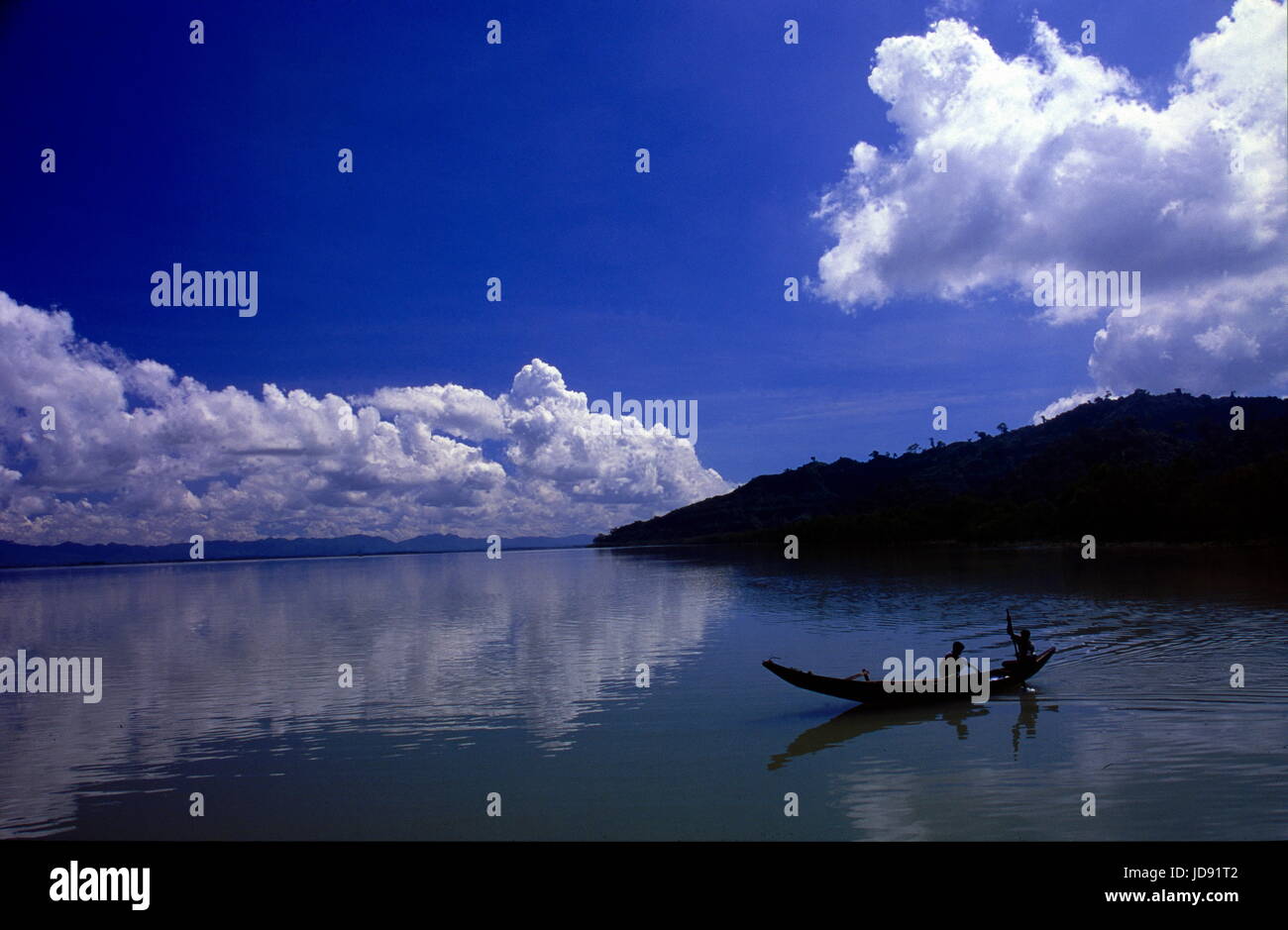 an eye catching view of hilly river Naf with cloud raft over the vast ...