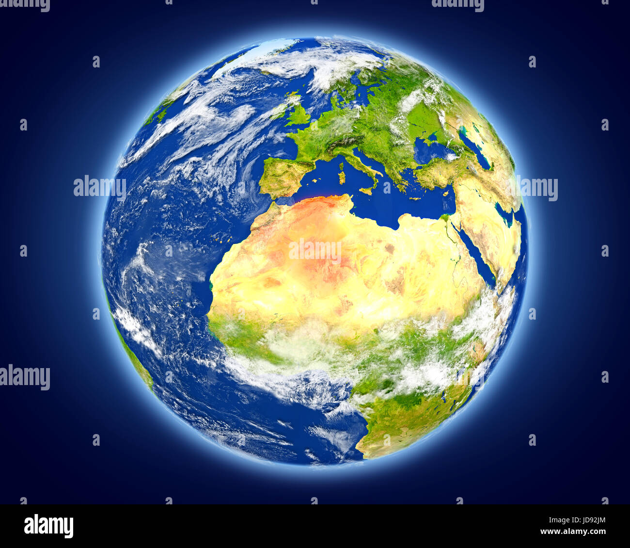 Algeria map highlighted in hi-res stock photography and images - Alamy