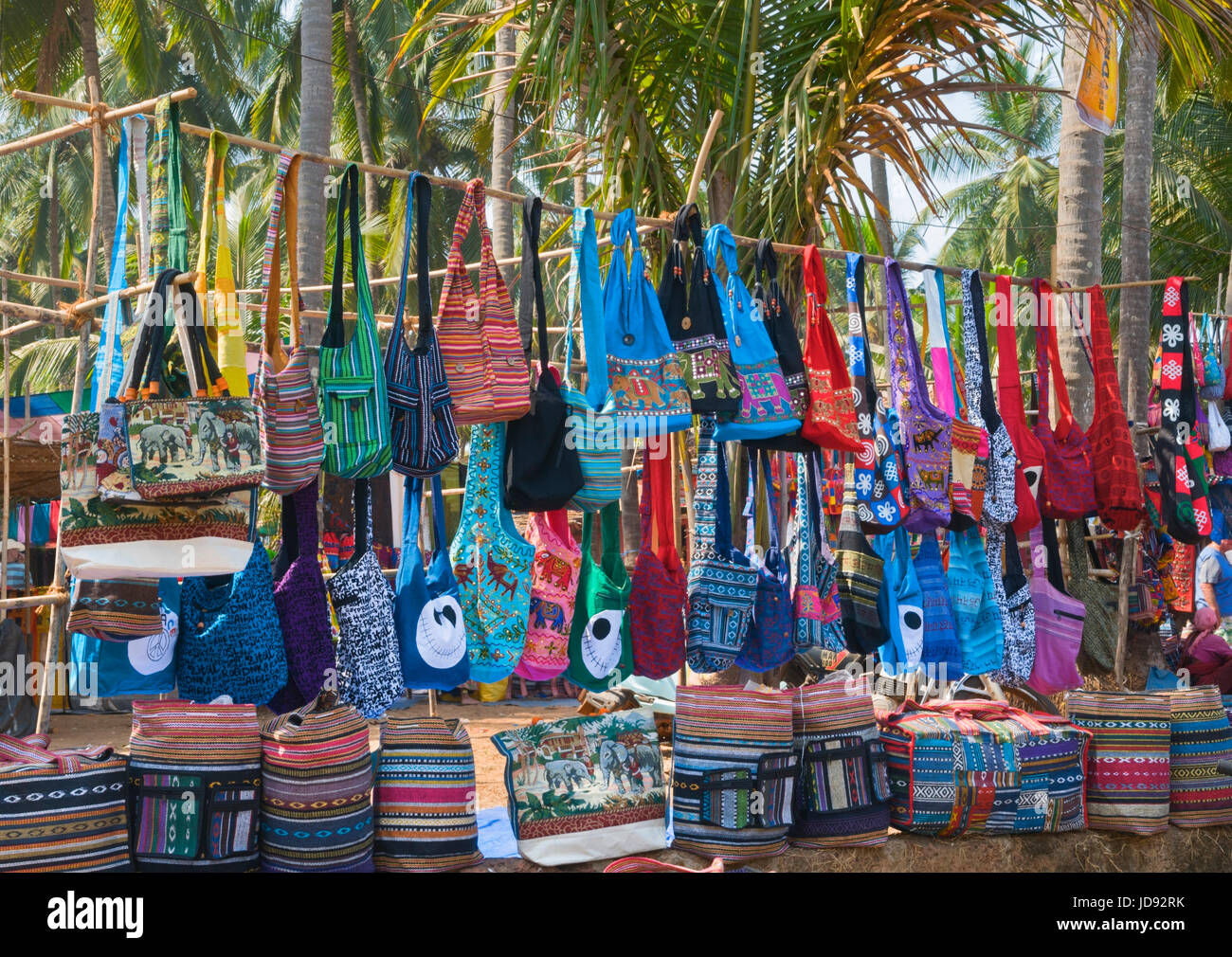 Anjuna Flea Market Goa India Stock Photo - Alamy