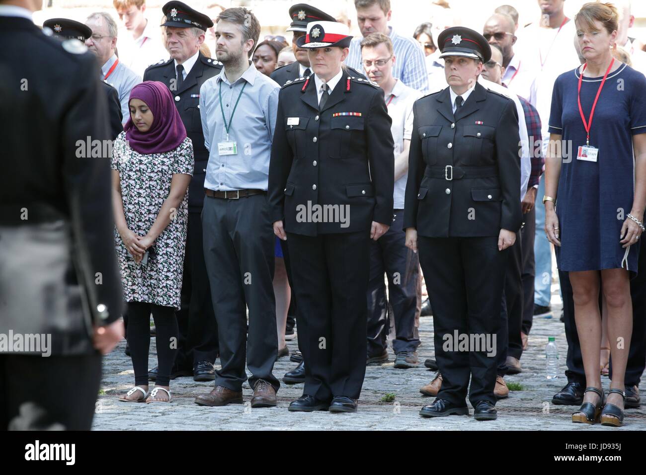 London Fire Brigade Commissioner Dany Cotton (centre) joins ...