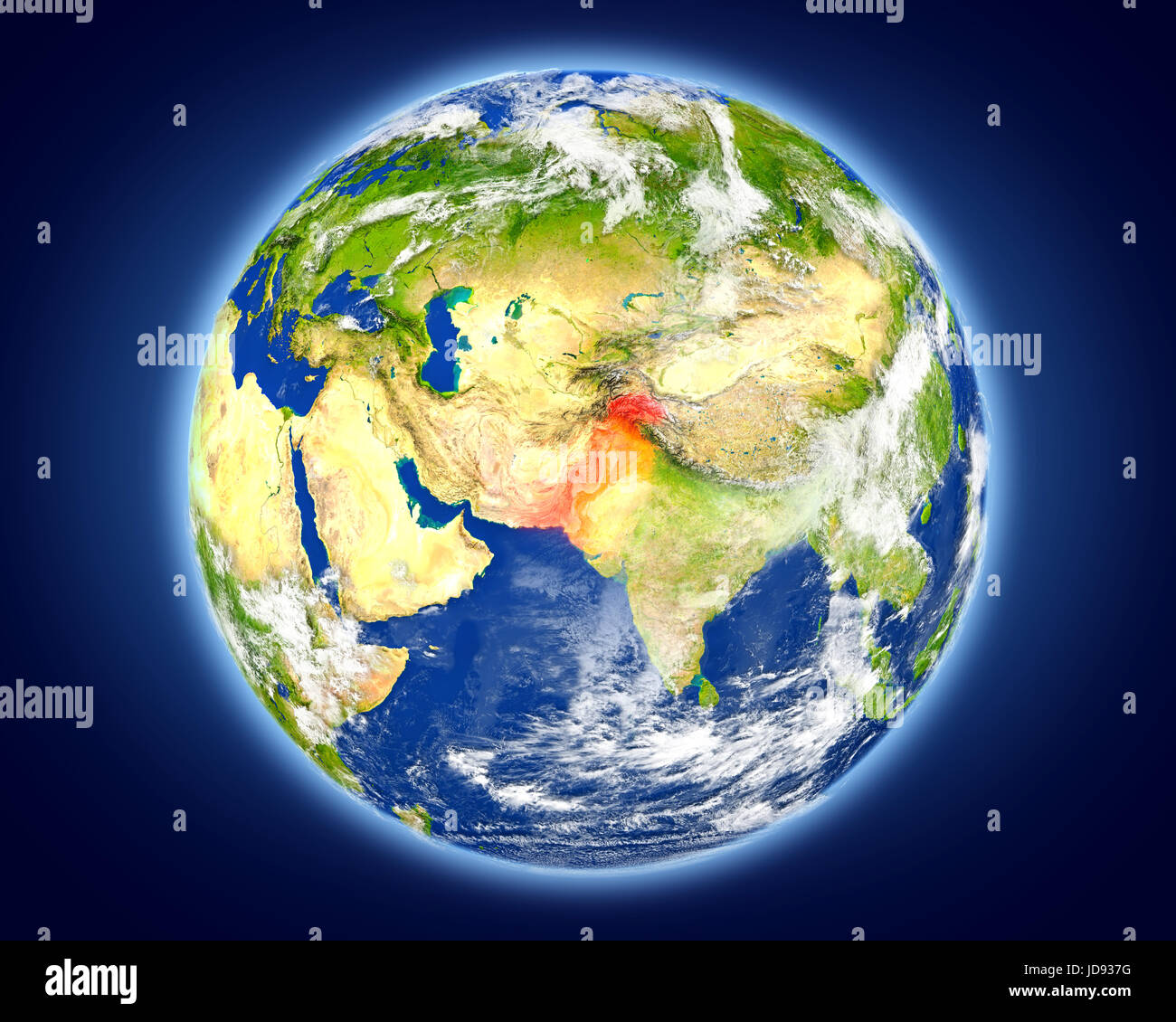 Highlighted satellite image of pakistan hi-res stock photography and ...