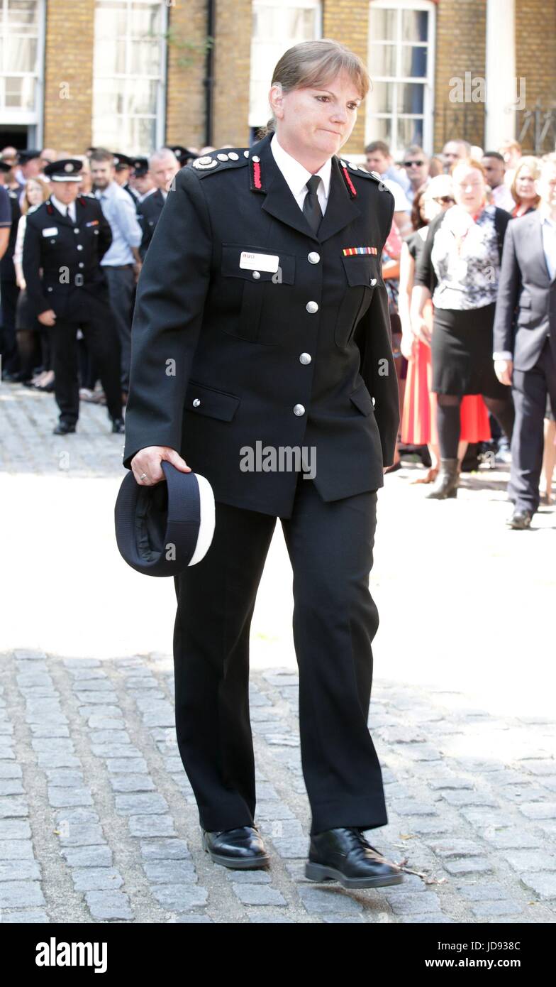 London Fire Brigade Commissioner Dany Cotton joins firefighters and LFB ...