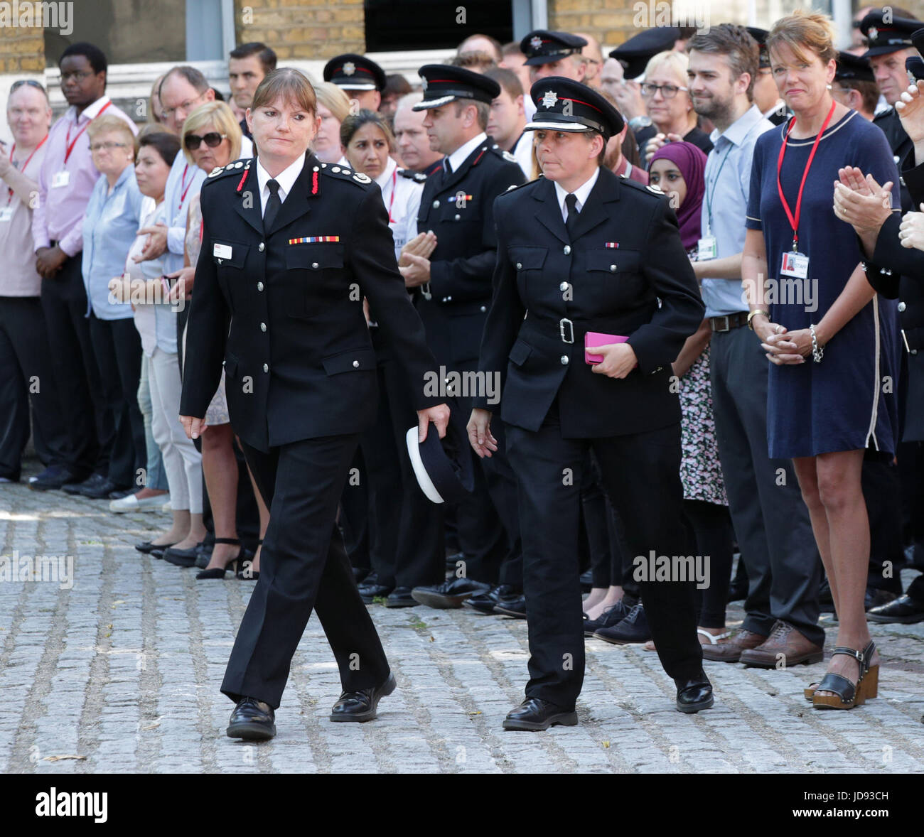 London Fire Brigade Commissioner Dany Cotton (front left) and her Staff ...