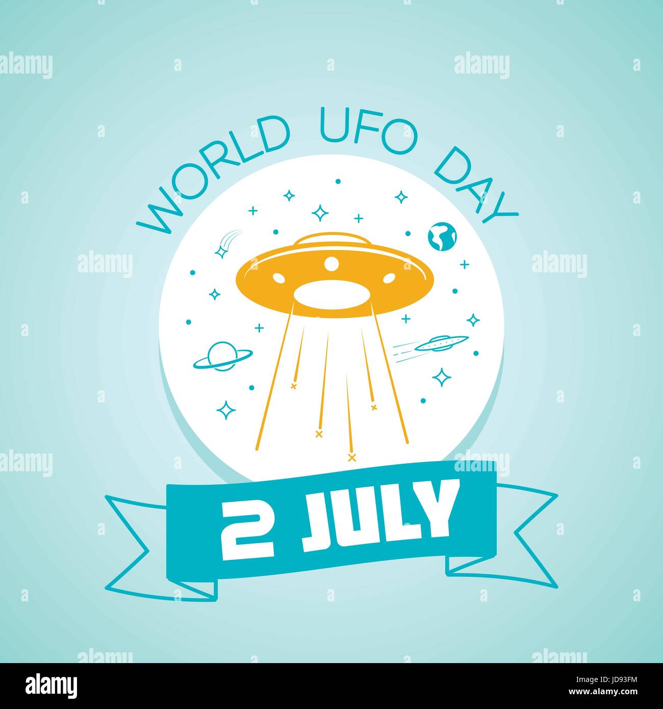 Calendar for each day on july 2. Greeting card. Holiday - World UFO Day ...