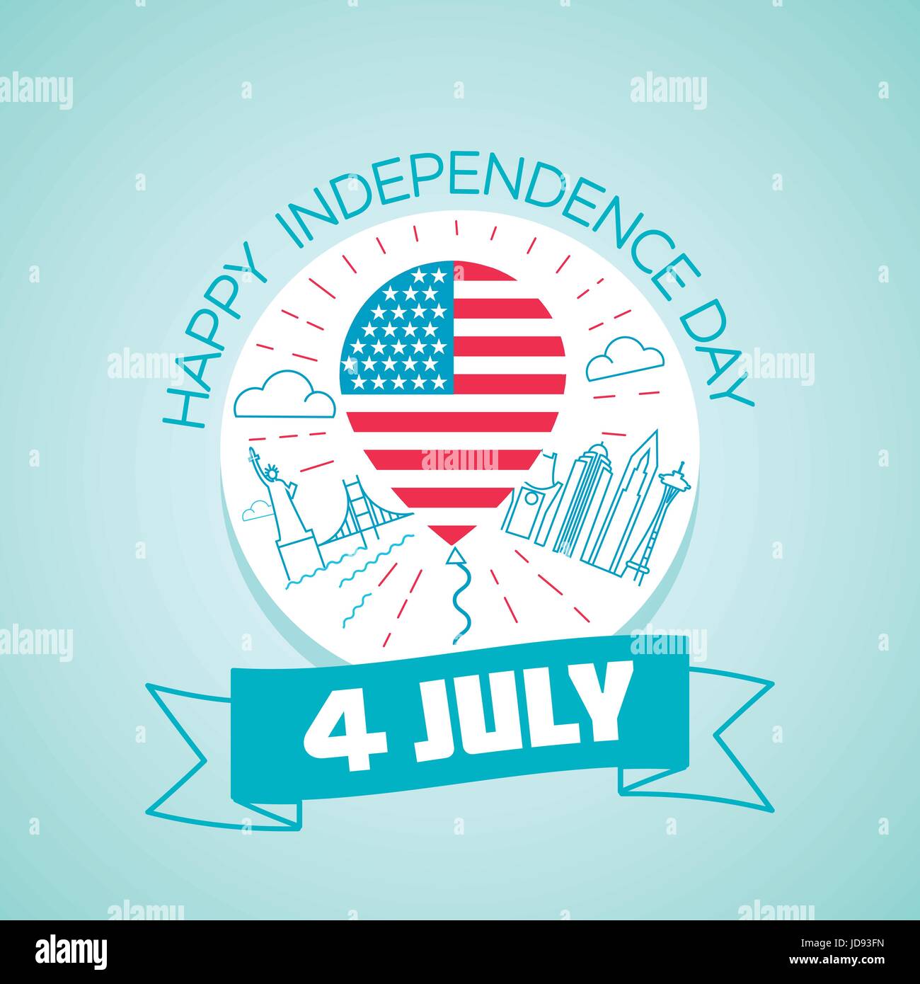 Calendar for each day on july 4. Greeting card. Holiday - Independence ...