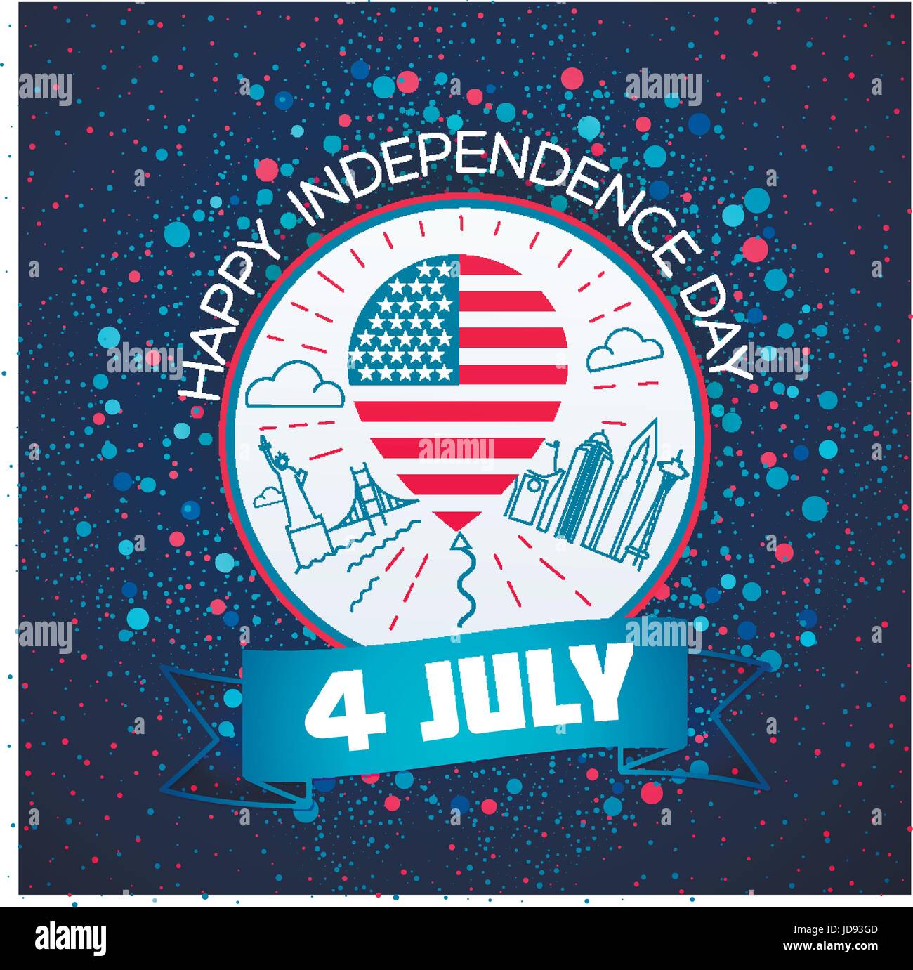 American Independence Day lettering design. A template background for ...