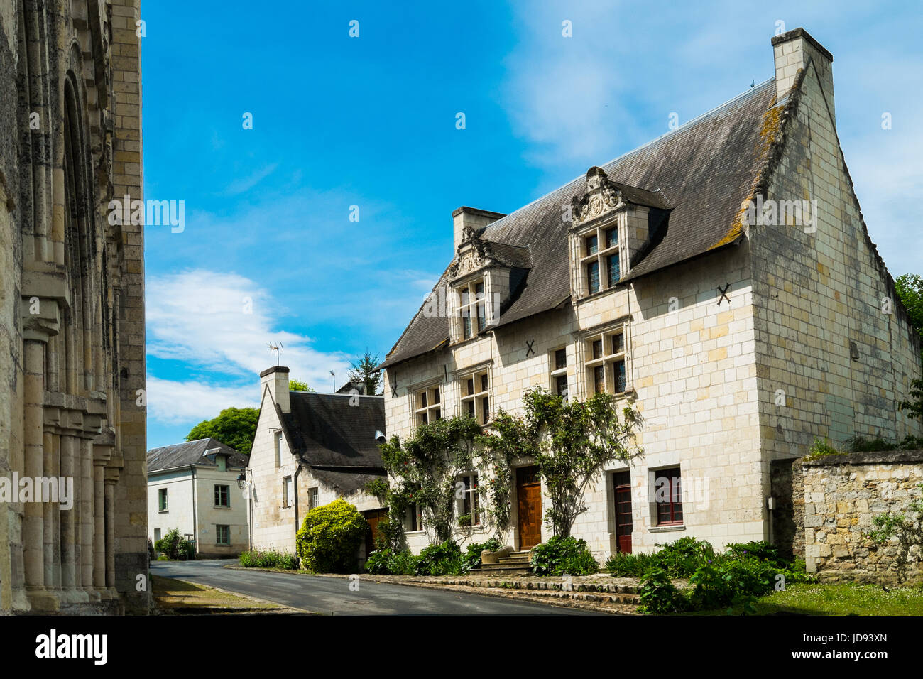 Typical french house in the village of cunault, Loire region, France ...