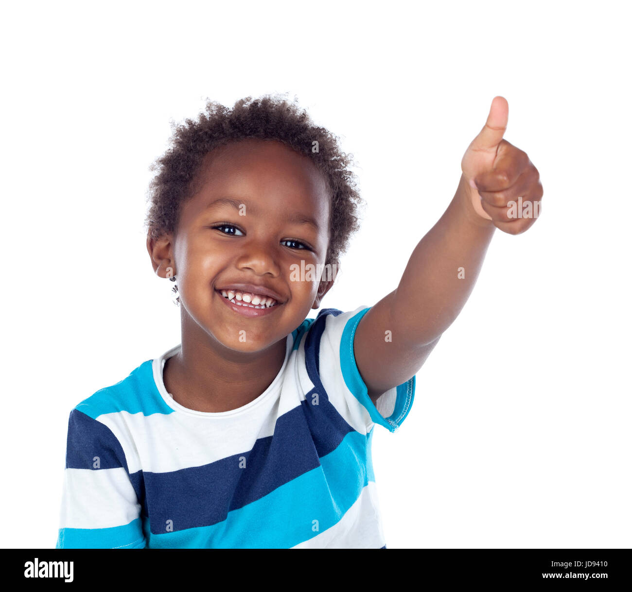 African child saying Ok isolated on white background Stock Photo - Alamy