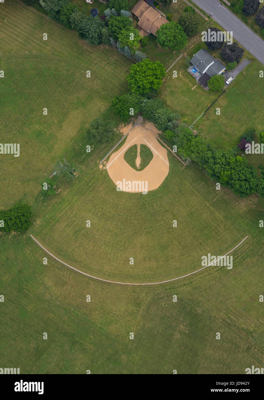 Aerial View Of Little League Baseball Field Stock Photo - Alamy