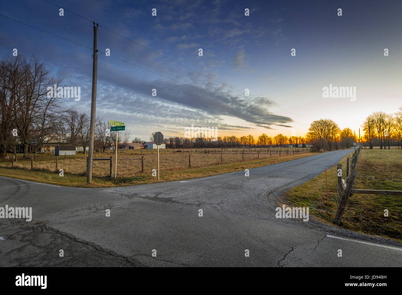 Rural street america hi-res stock photography and images - Alamy