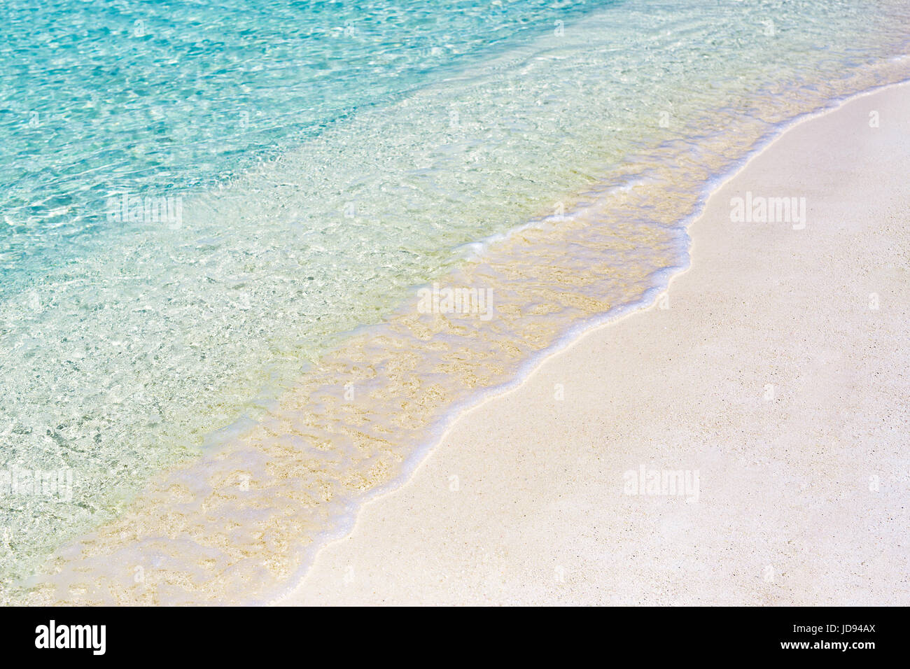 Beautiful relaxing beach with soft waves and crystal clear water Stock ...