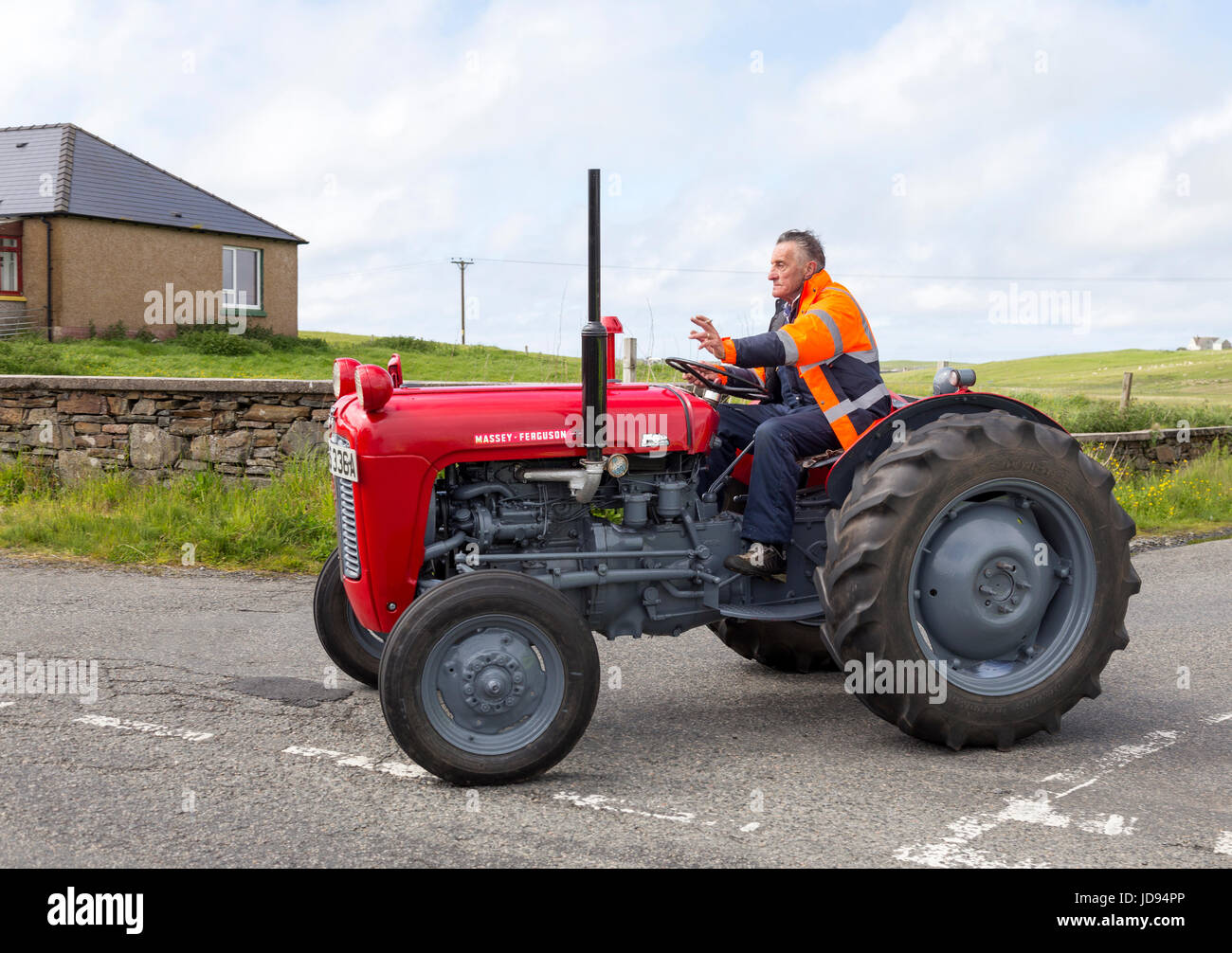 Tractor at Ness Isle of Lewis Western Isles Outer Hebrides Scotland ...