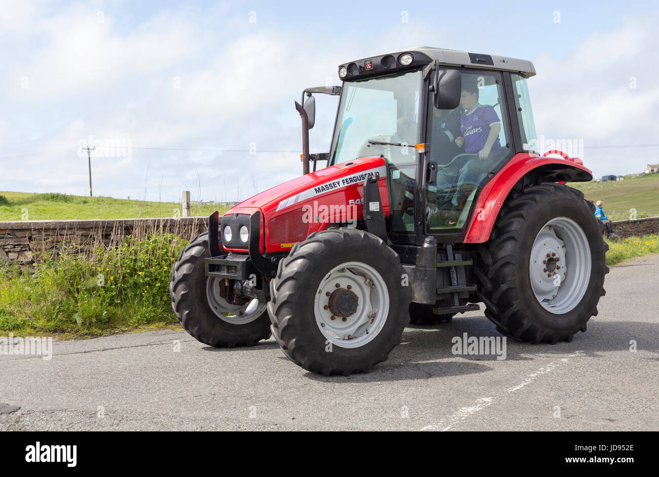 Tractor at Ness Isle of Lewis Western Isles Outer Hebrides Scotland ...