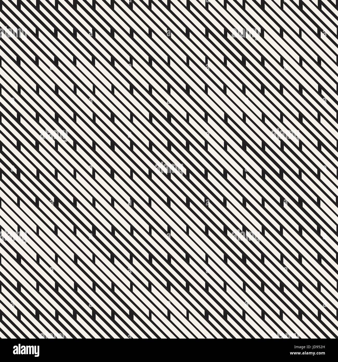 Black and White Irregular Dashed Lines Pattern. Modern Abstract Vector Seamless Background ...