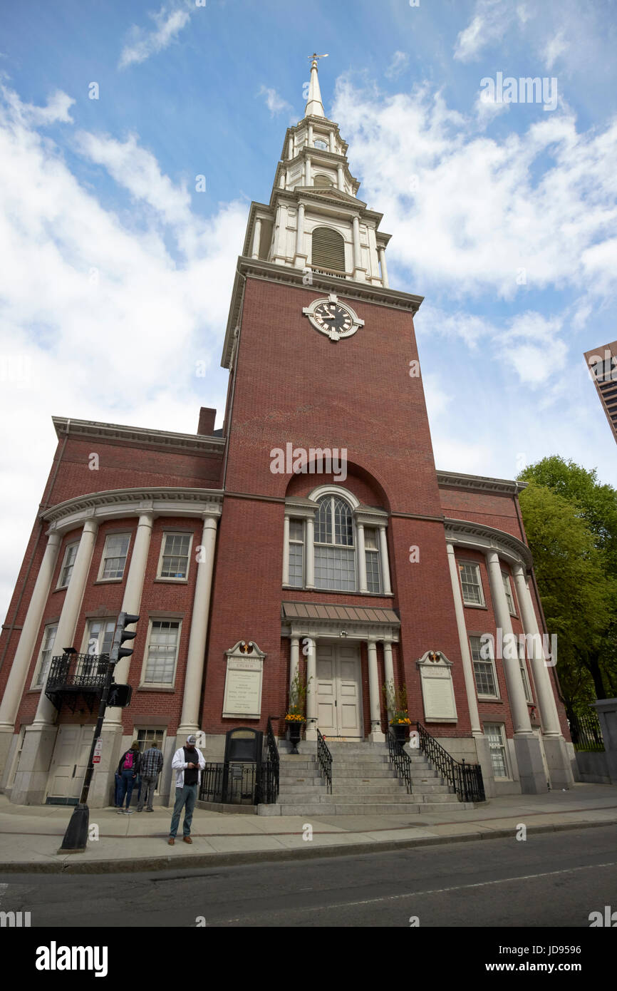 park street church Boston USA Stock Photo - Alamy