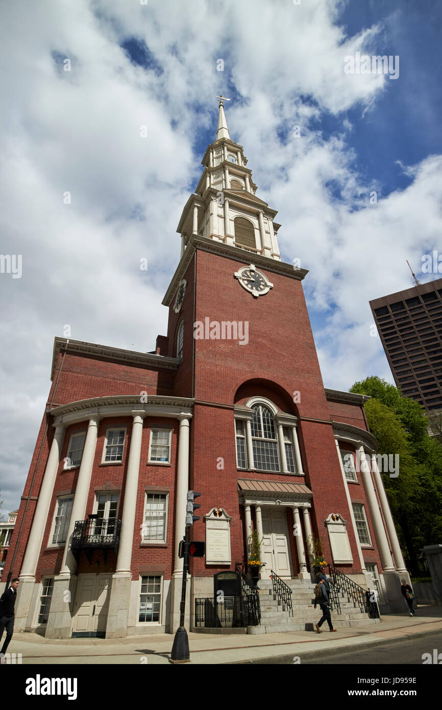 park street church Boston USA Stock Photo - Alamy