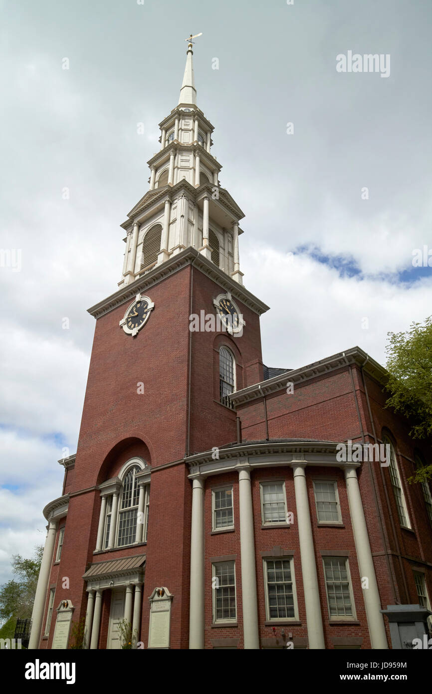 Boston church street hi-res stock photography and images - Alamy
