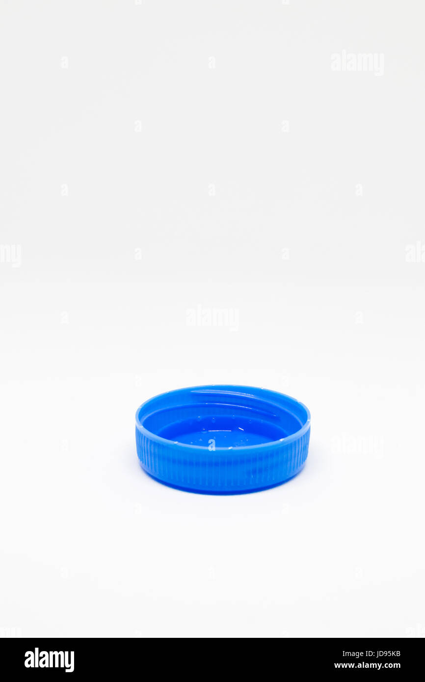 Blue lid on the white background Stock Photo - Alamy
