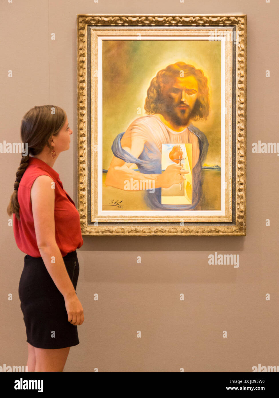 London, UK. 19 June 2017. Salvador Dali's 1962 oil painting Coeur-Sacre ...