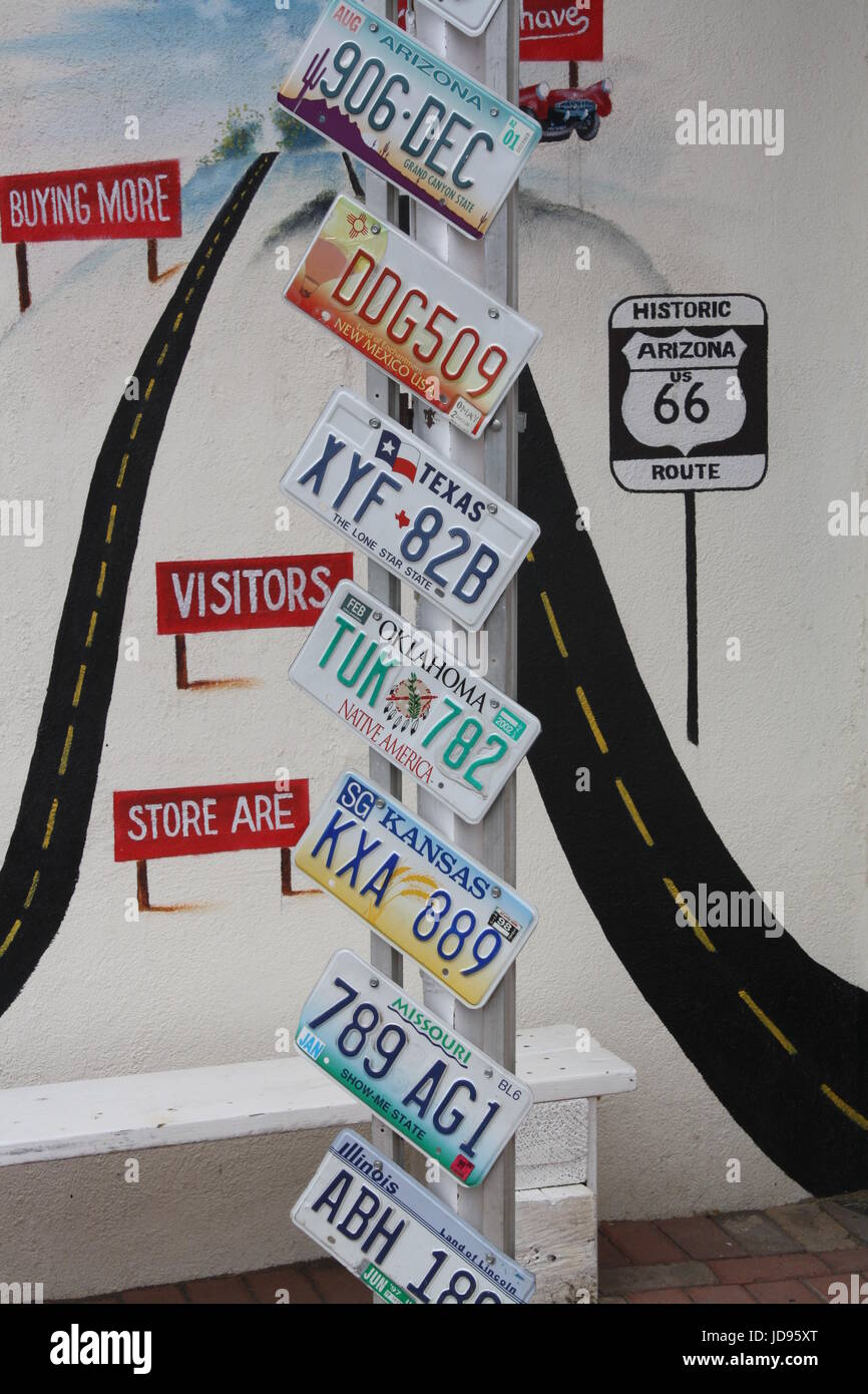 Route 66 plates hi-res stock photography and images - Alamy