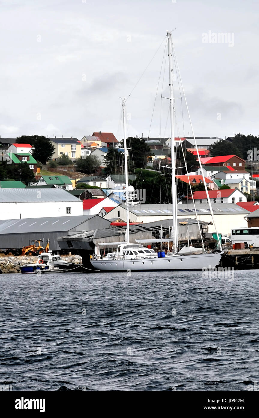 Various views of Port Stanley, Falkland Islands, on 3/11/2014 Stock ...