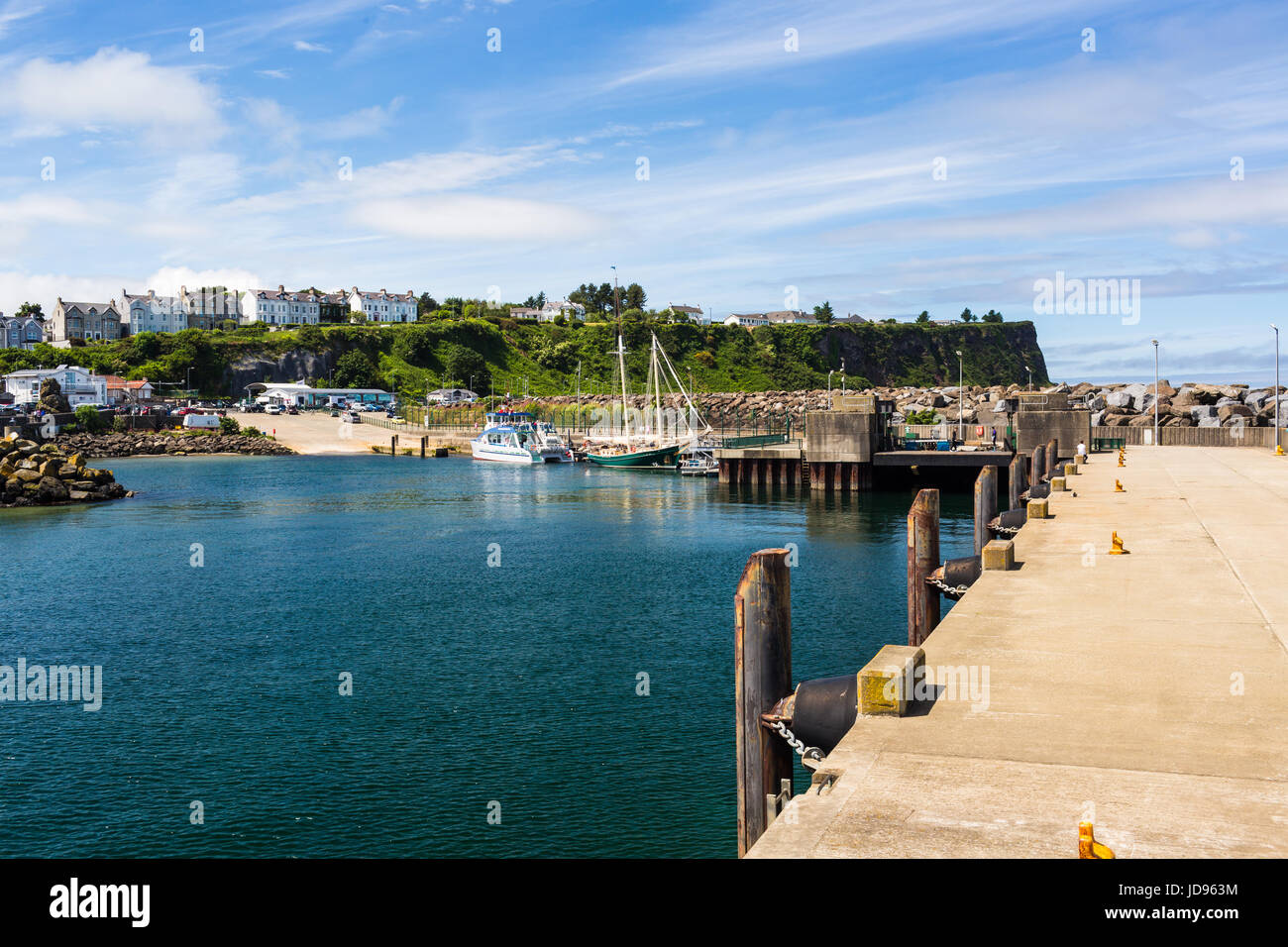 Ballycastle Harbour and Marina Stock Photo - Alamy