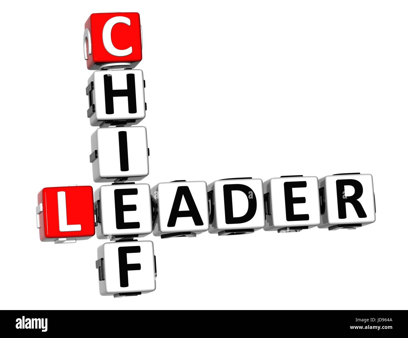 3D Leader Chief Crossword on white background Stock Photo - Alamy