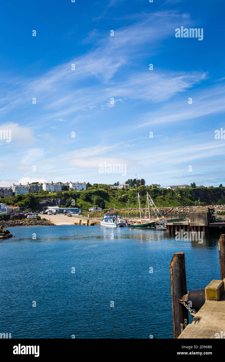 Ballycastle Harbour and Marina Stock Photo - Alamy