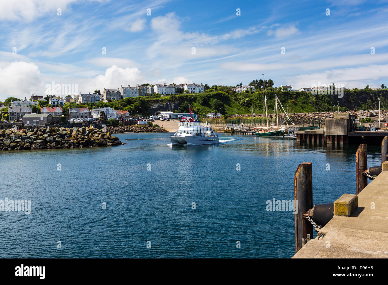 Ballycastle Harbour and Marina Stock Photo - Alamy