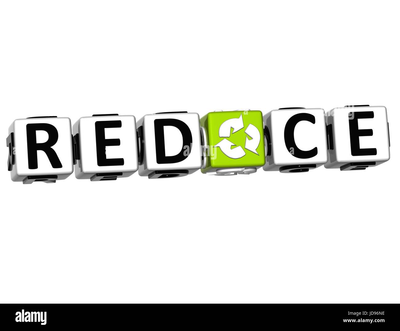 3D Recycle Block Text on white background Stock Photo - Alamy