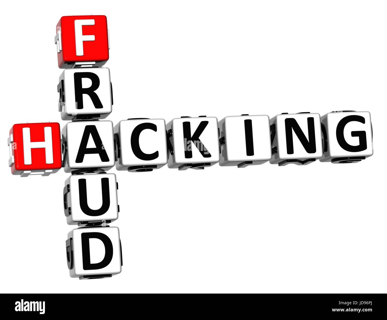 3D Hacking Fraud Crossword over white background Stock Photo - Alamy