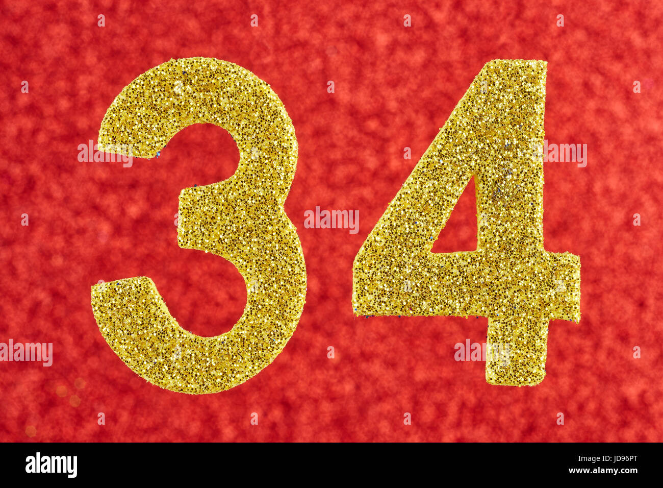 Four red numbers over hi-res stock photography and images - Alamy