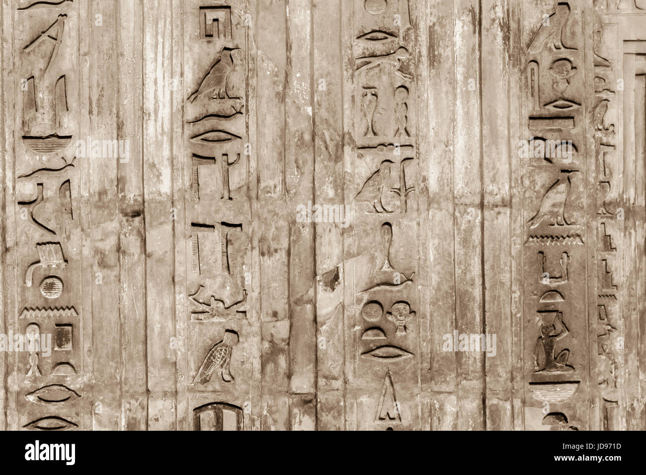 Egyptian hieroglyphs on the wall Stock Photo - Alamy