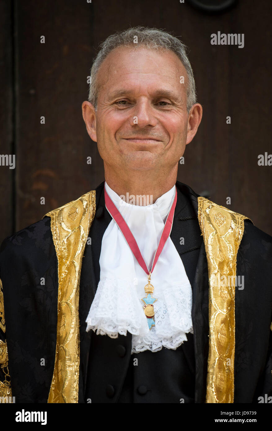 The new Lord Chancellor David Lidington at the Judge's entrance to the ...