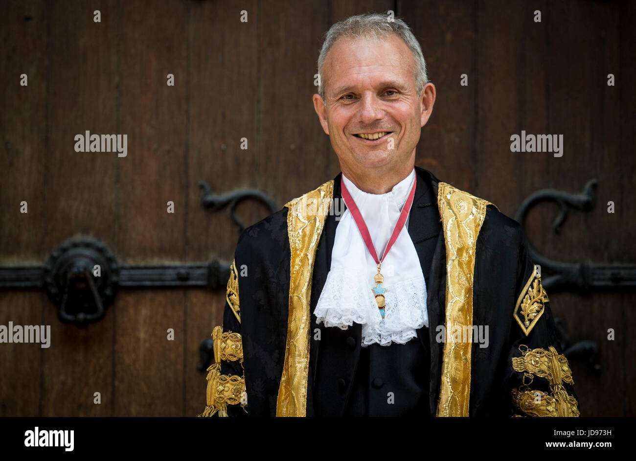 The new Lord Chancellor David Lidington at the Judge's entrance to the ...