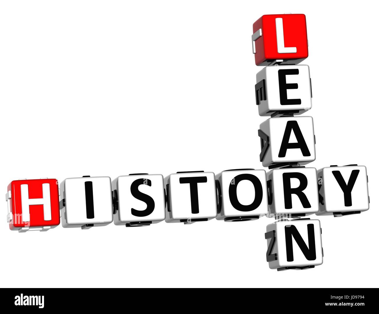 3D Learn History Crossword on white background Stock Photo - Alamy