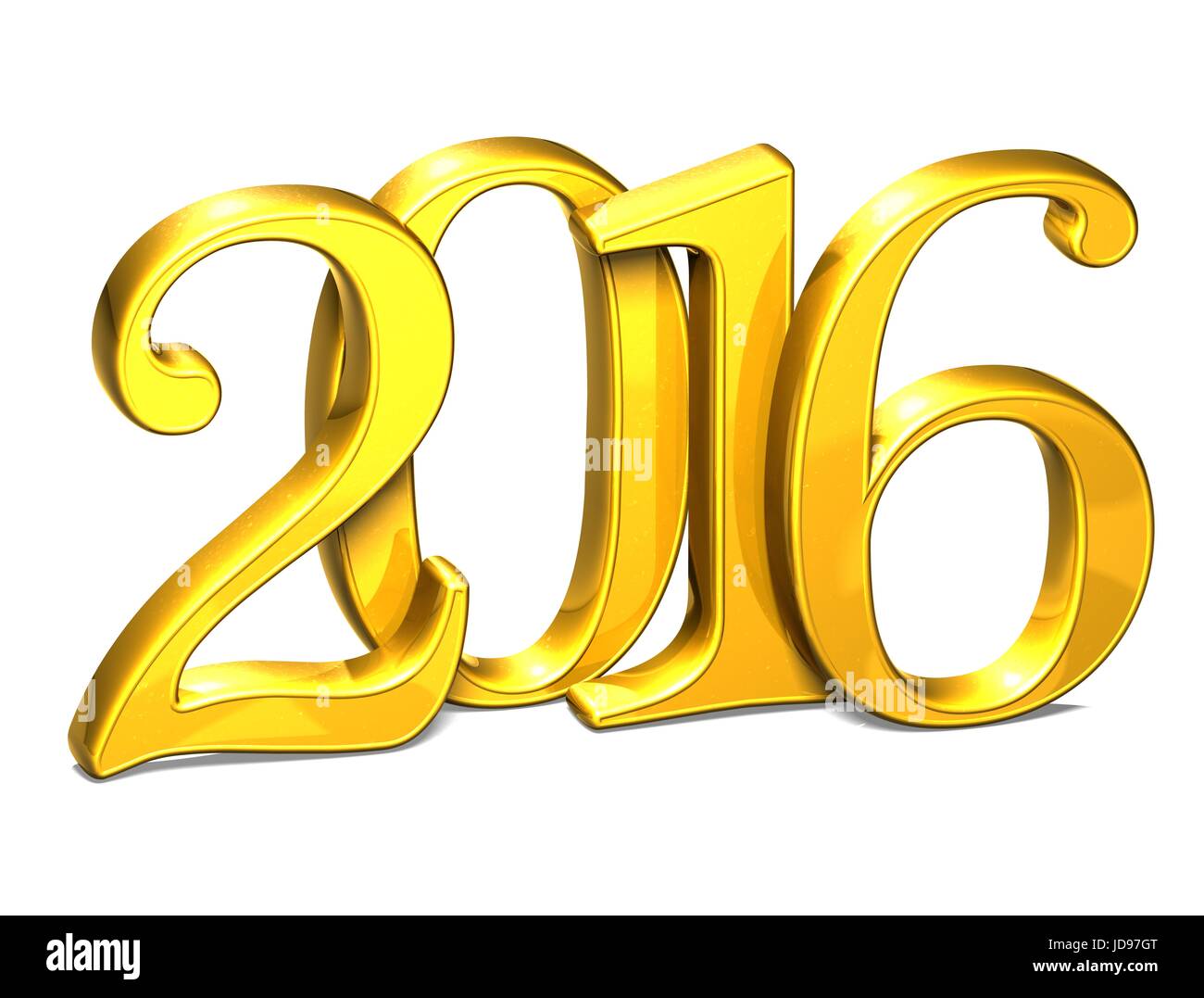 3D Gold Year 2016 on white background Stock Photo - Alamy