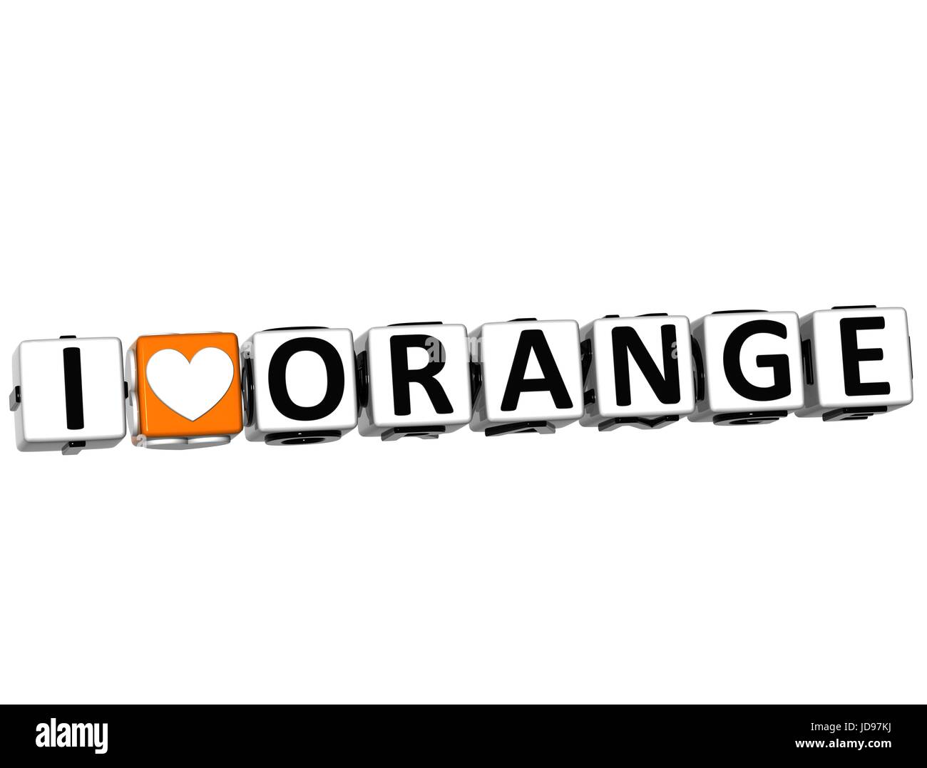 3d love orange button hi-res stock photography and images - Alamy