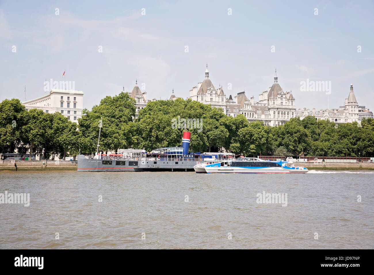 Thames clipper River Thames catamaran riverbus at London Bridge City ...