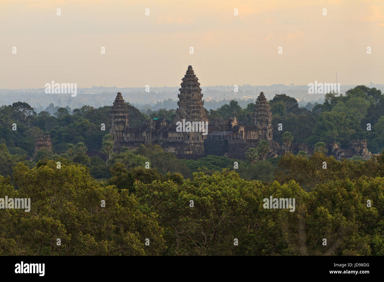 Ankor Wat surounded by the Forest and Jungle in Cambodia Stock Photo ...