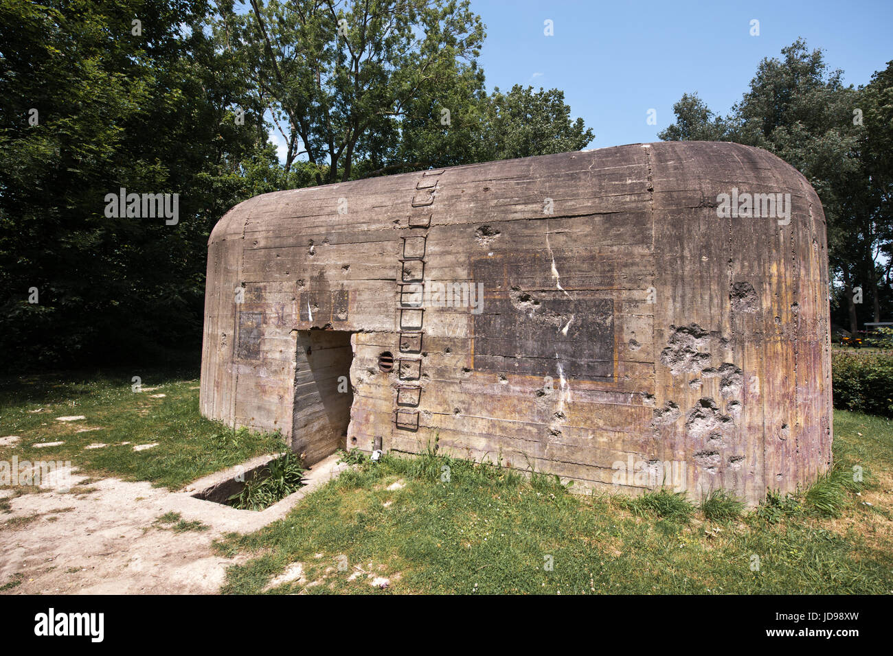 German defense works from the 2nd world war still visible in the Dutch ...