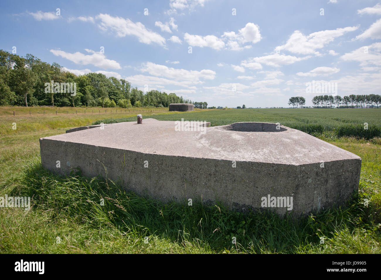 German defense works from the 2nd world war still visible in the Dutch ...