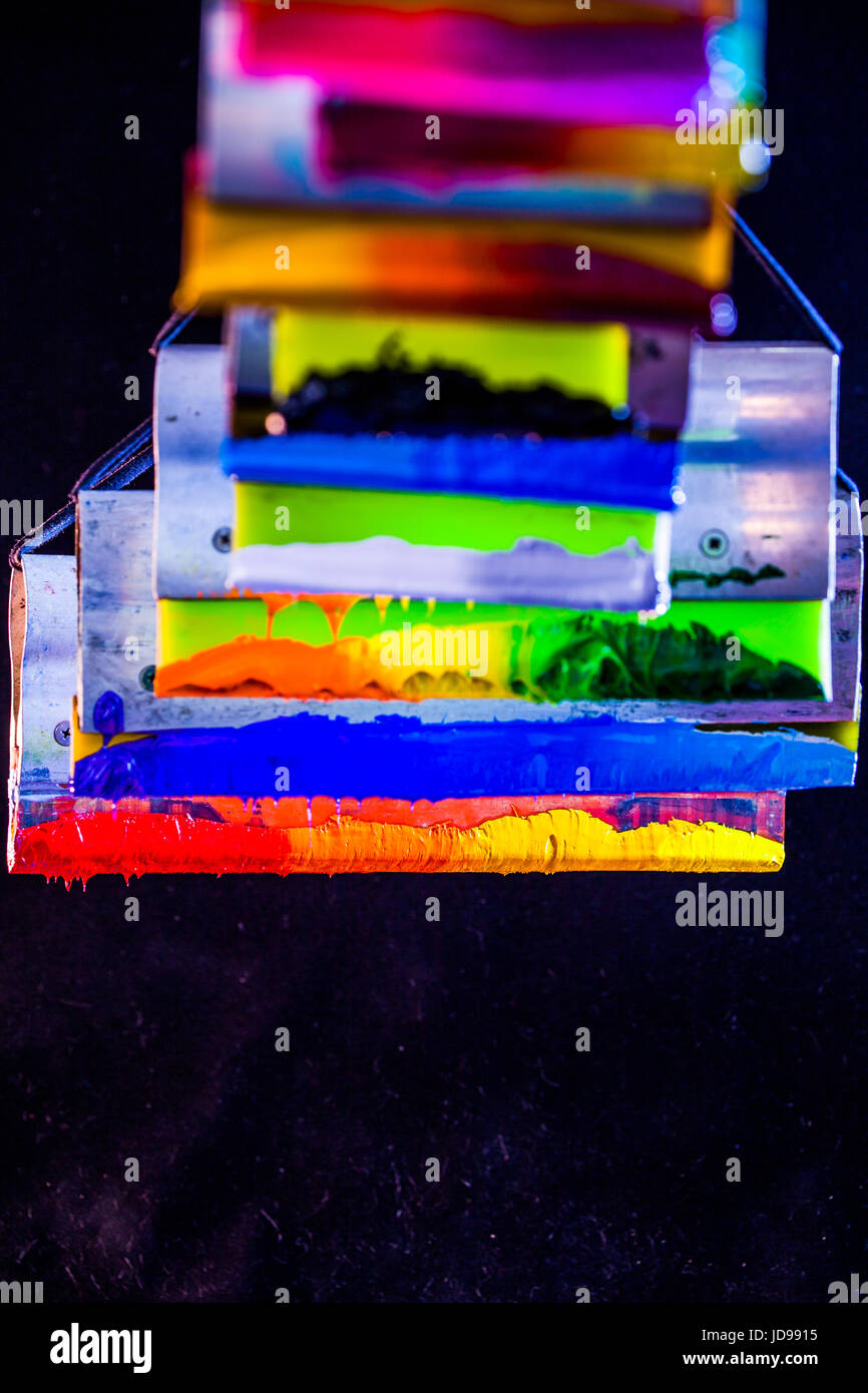 soft hand screen printing on tee shirt with blend colors by value of ...