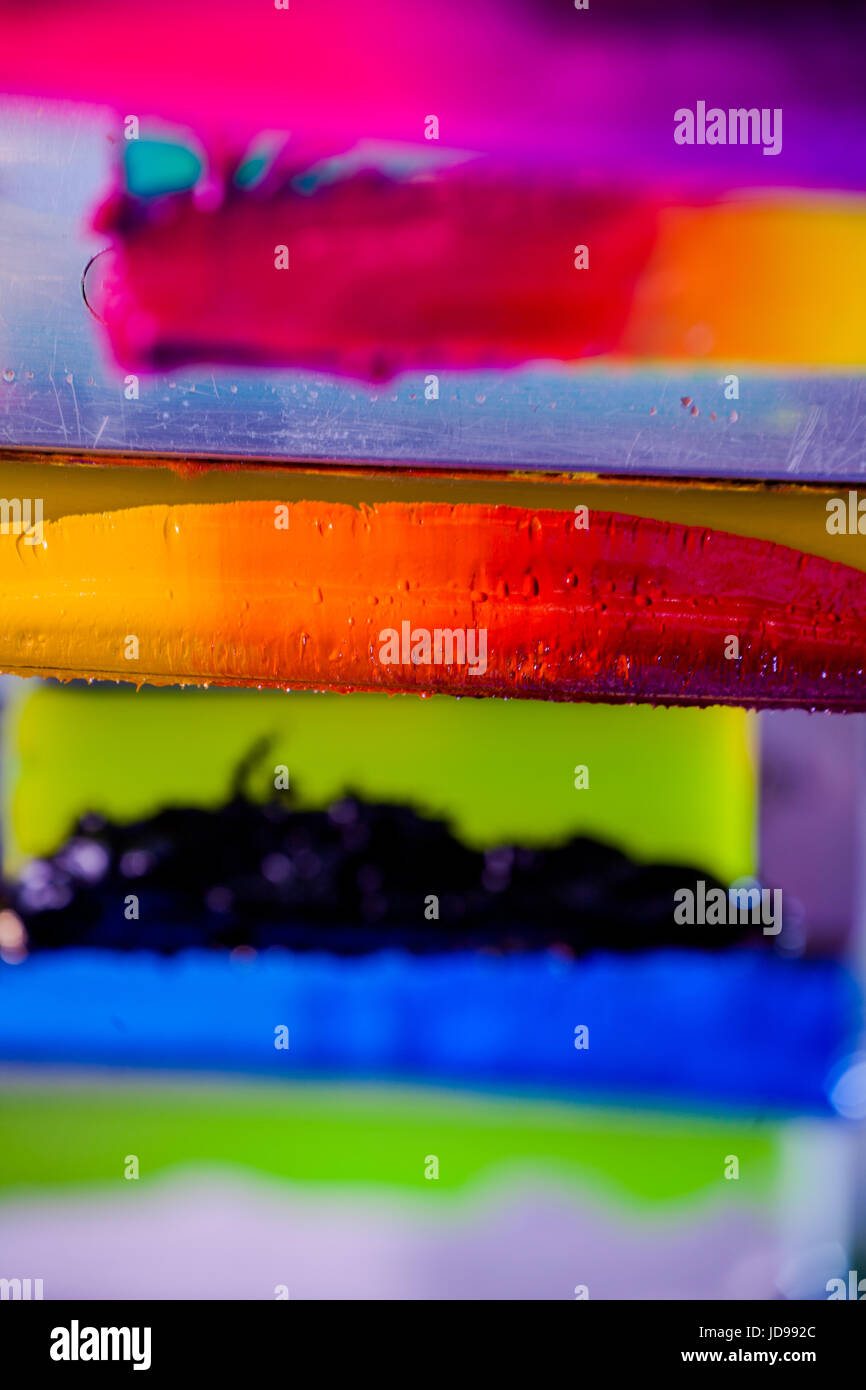 soft hand screen printing on tee shirt with blend colors by value of ...